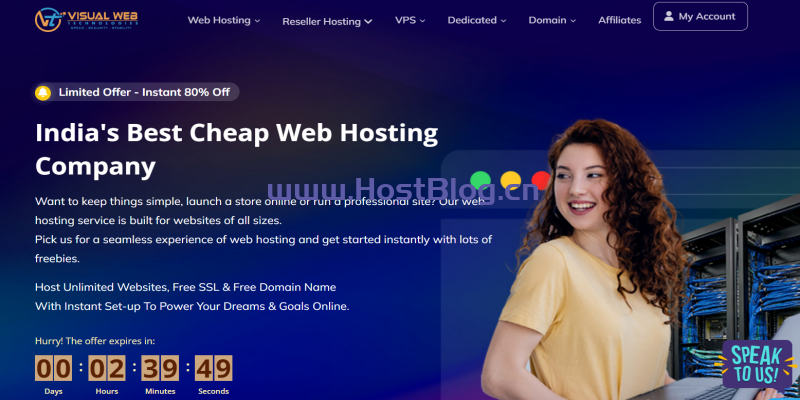 VisualWeb：印度服务器4H 8G 240GSSD $35.95/月 - 主机博客